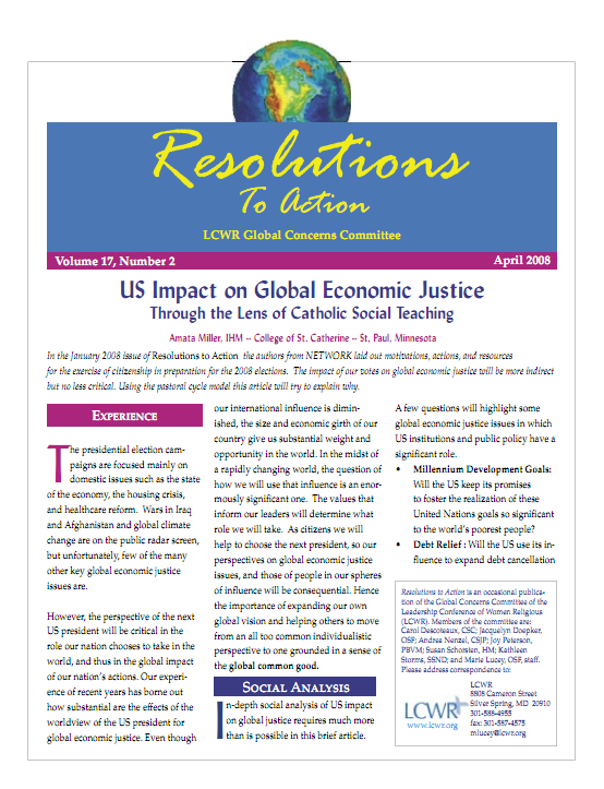 US Impact on Global Economic Justice Through the Lens of Catholic ...