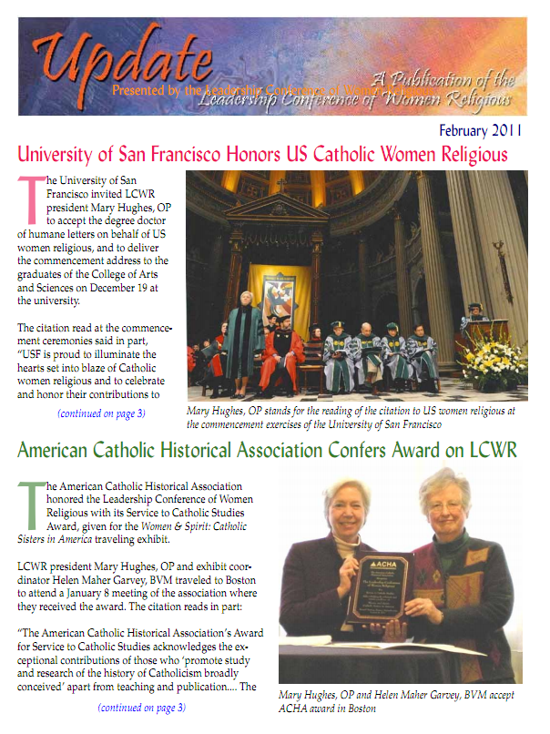 Update (February 2011) | LCWR