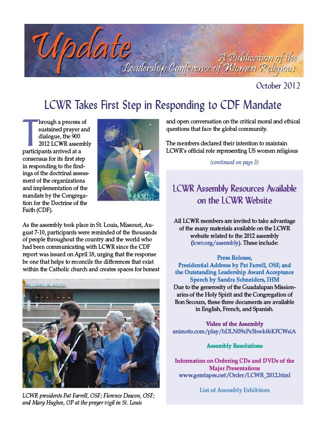 October 2012 | LCWR
